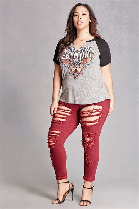Plus Size Distressed Ankle Jeans The Curvy Fashionista