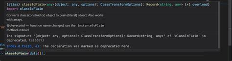 Classtoplain From Class Transformer Is Deprecated · Issue 44