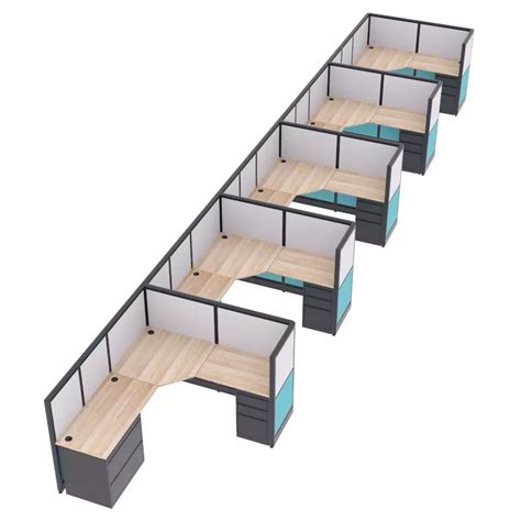 Modular Cubicle Workstations 5 Person Emerald Collection 6x7x52h Home Music Rooms Modular Cubicle Workstations 5 Person Emerald Collection 6x7x52h Home Music Rooms