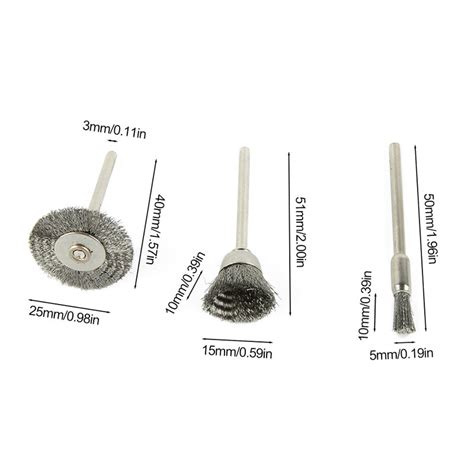 드릴 비트 펜슬 와이어 브러시 드릴 그라인더 로터리 도구 연마 스틸 와이어 용접 연마 도구 청소 목공 기계 및 액세서리