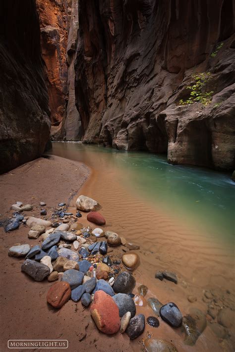 Narrows Beach The Narrows Zion National Park Utah Morning Light