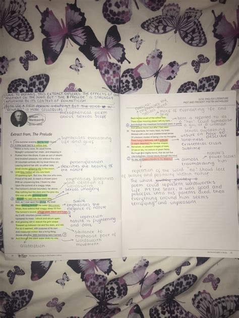 Extract From The Prelude By William Wordsworth Gcse Poems English