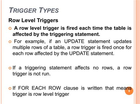 triggers in database management system ppt