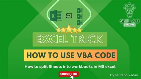 How To Split Worksheet Into Multiple Excel Workbooks Using Vba Excel