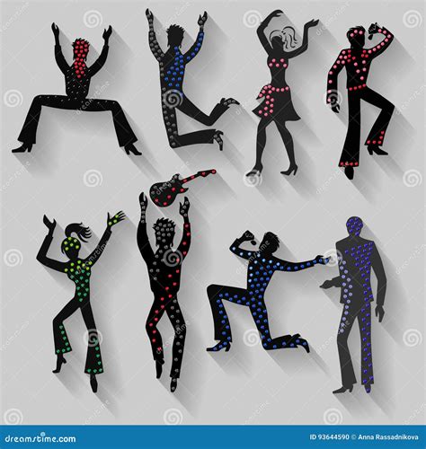 Dancers Singers Man Woman Set Stock Vector Illustration Of Guitar