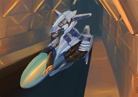 Vuccha R 9a Arrowhead Irem R Type Hangar Hover Bike No Humans Realistic Science Fiction