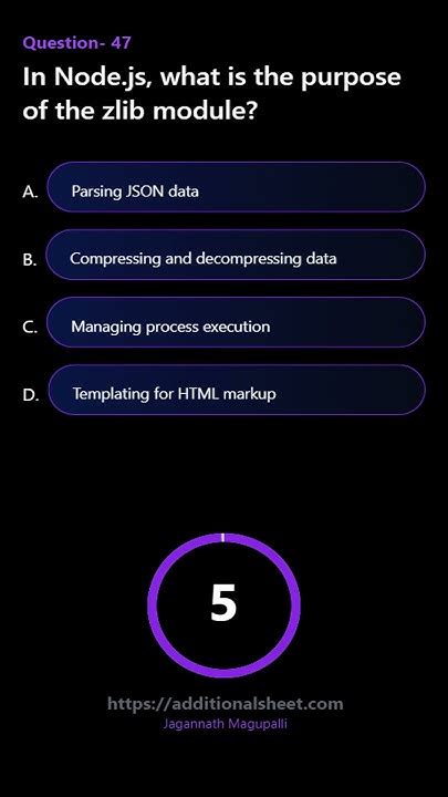 In Node Js What Is The Purpose Of The Zlib Module Youtube
