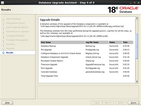 oracle 18c database upgrade from 11 2 0 4 to 18 3 0 0 using dbua