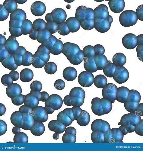 Continuous Molecular Blue Pattern Stock Illustration Illustration Of