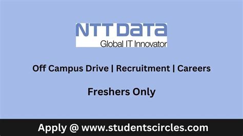 Ntt Data Off Campus Drive 2023 Fresher Direct Link