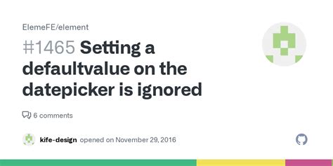 setting a defaultvalue on the datepicker is ignored · issue 1465