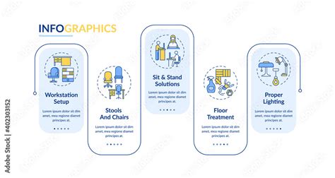 Workstation Design Vector Infographic Template Sit And Stand Solutions