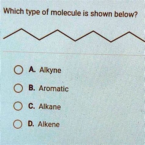 SOLVED HELP ASAP Which Type Of Molecule Is Shown Below A Alkyne
