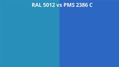 Ral 5012 Vs Pms 2386 C Ral Colour Chart Uk