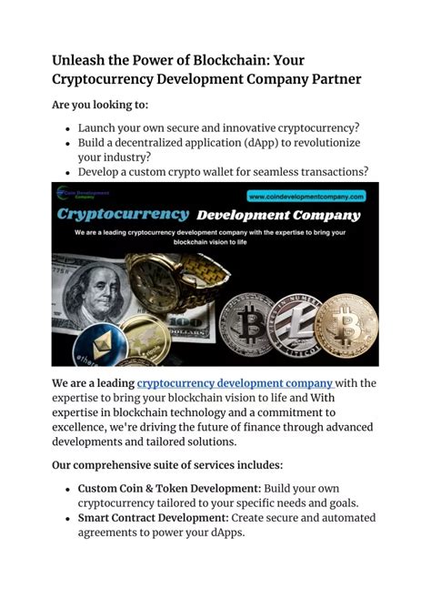 PPT - Unleash the Power of Blockchain_ Your Cryptocurrency Development Company Partner ...