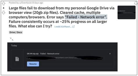 Fix Google Drive Failed Network Error When Downloading Large File