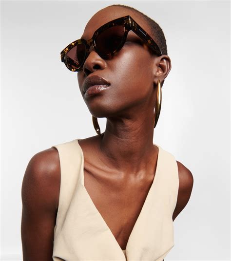 Cat Eye Sunglasses In Brown Bottega Veneta Mytheresa