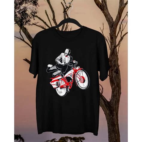 Pee Wee Hermans Big Adventure Bike Black All Size Shirt