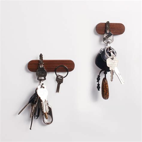 Magnetic Wooden Wall Key Holder Letifly Lights And Decor