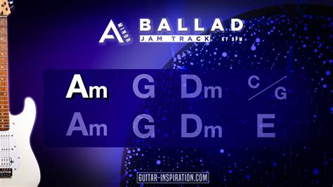 Slow Rock Ballad A Minor Jam Track 67 Bpm Youtube