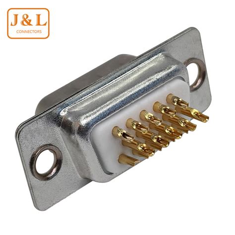 三排 Db15公头 母头vga白胶蓝胶 镀金焊线式 Db15串口插座连接器 阿里巴巴