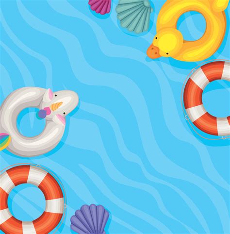 Sea With Beach Items 21385551 Vector Art At Vecteezy