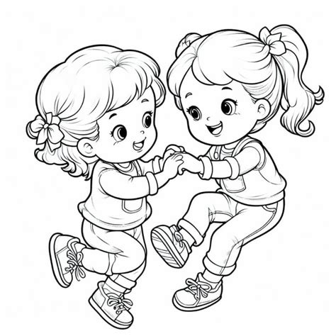 דף צביעה של ילדות משחקות אונליין דפי צביעה אונליין יויו
