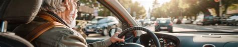 Compact Electric Car With Advanced Safety Features Elderly Person