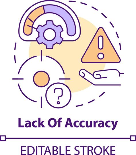 Lack Of Accuracy Concept Icon Challenge Faced By Corporate Treasurers Abstract Idea Thin Line