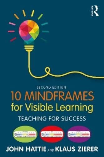 John Hattie Klaus Zier 10 Mindframes For Visible Learni Paperback Uk Import Ebay