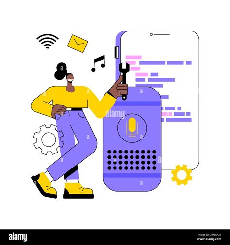 Smart Speaker Apps Development Abstract Concept Vector Illustration