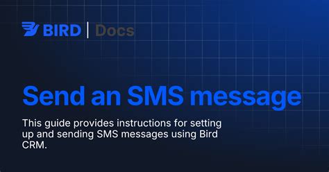 send an sms message bird api docs