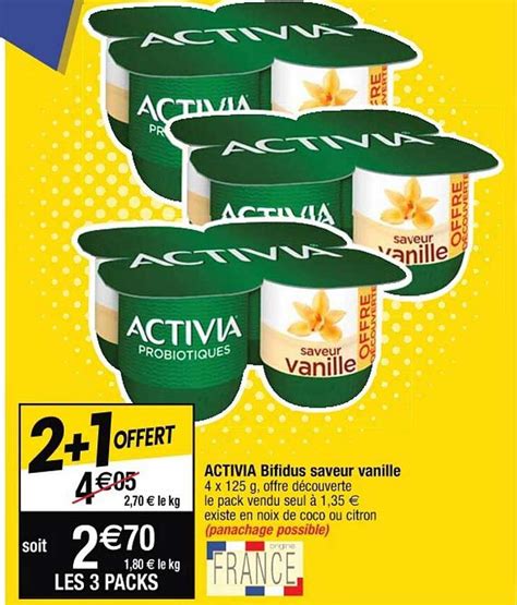 Promo Activia Bifidus Saveur Vanille Chez Cora Icatalogue Fr