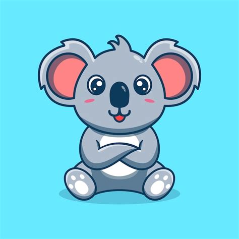 Premium Vector Vector Cute Koala Cartoon Sitting