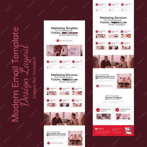 Premium Vector Modern Trendy Layout For Professional Email Marketing