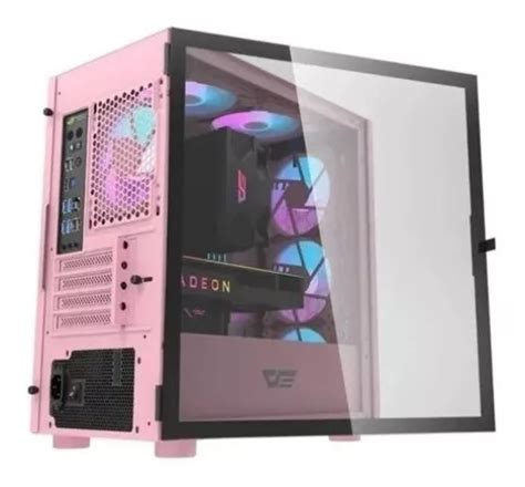 Gabinete Gamer Darkflash Dlm21 Mesh Pink M Atx Vidrio Templ En Venta En