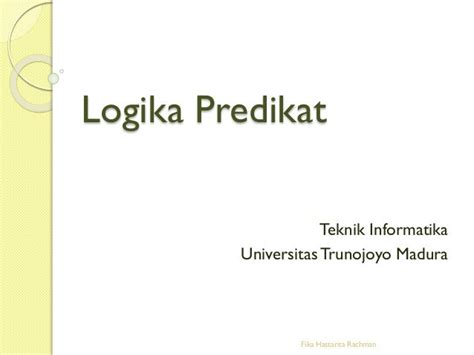 8 Logika Predikat