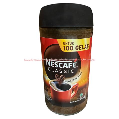Nescafe Classic 200gr For 100glass Coffee Without Sugar Kofi Coffee