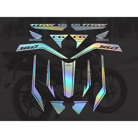 Kit Adesivos Holografico TITAN 160 2022 2023 Shopee Brasil