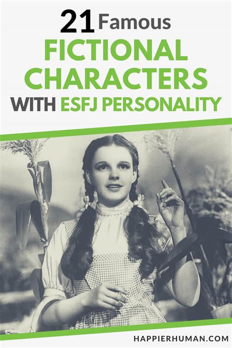 21 Famous Fictional Characters With Esfj Personality Happier Human