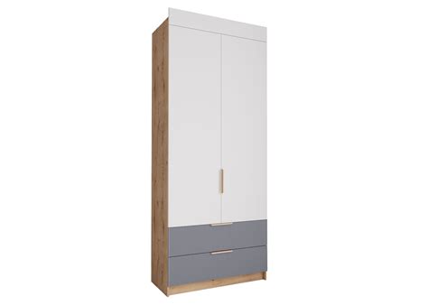 Шкаф двухстворчатый «Лавис Бунратти Серый купить в магазине Парк Мебели Цена Фото