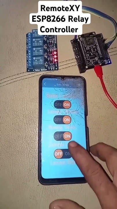 esp8266 relay controller made with remotexy apps esp8266project