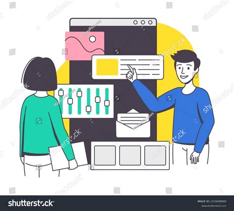 Man Woman App Dev Professional Developing Stock Vector Royalty Free