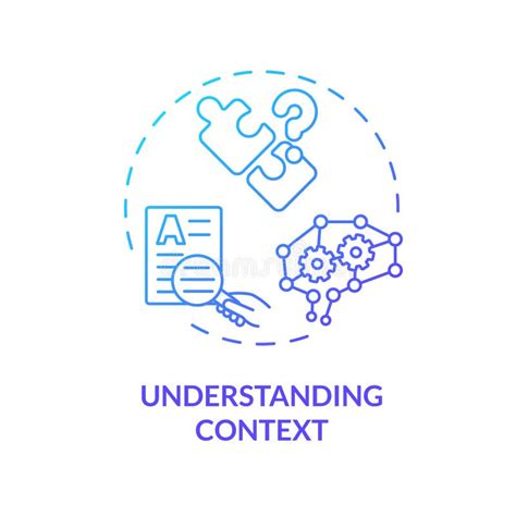 Thin Line Simple Gradient Understanding Context Icon Concept Stock