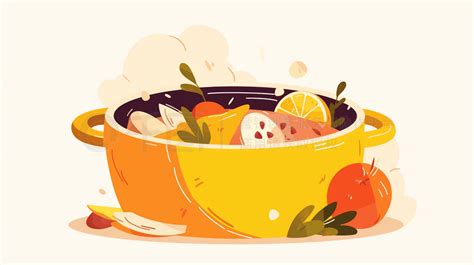 餐厅推荐AI数字艺术 食物热气腾腾的火锅里有各种食材插画 AI平面元素免费下载 png格式 4368像素 编号70973436 千图网