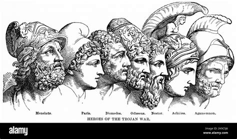 Helden Des Trojanischen Krieges Menelaus Paris Diomedes Odysseus