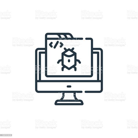 在白色背景上隔離的 Bug 向量圖示大綱細線錯誤圖示的網站設計和移動應用程式開發細線錯誤輪廓圖示向量圖示向量圖形及更多互聯網圖片 Istock