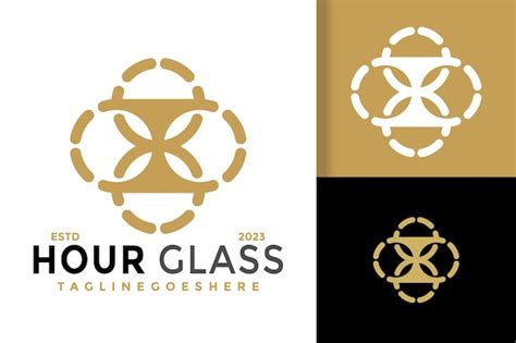 Premium Vector Luxury Hourglass Flower Logo Vector Icon Illustration