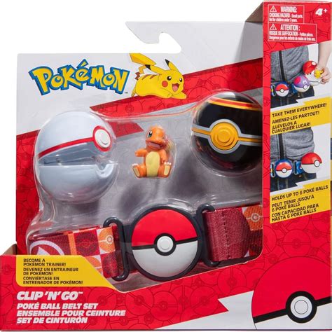 Jazwares Pokemon Pkw Clip N Go Poke Ball Belt Set Premier Ball