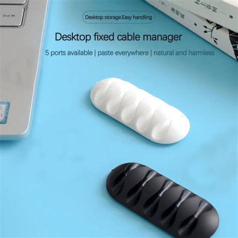 Five Hole Desktop Cable Holder Cable Routing Artifact Desktop Charging